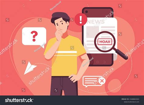 Hoax Fake News Illustration Concept Stock Vector Royalty Free