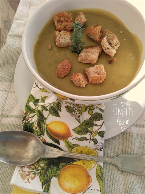 Sopa Creme De Ervilha Comida De Conforto Simples Assim