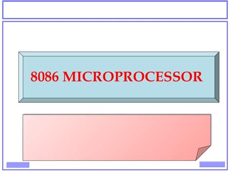 Architecture Of 8086 Microprocessor Pptx