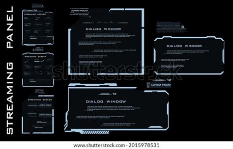 Set Modern Dialog Hud Interface Elements Stock Vector Royalty Free
