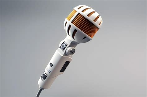 Premium Ai Image A Microphone Is On A Table Premium Ai Image A Microphone Is On A Table