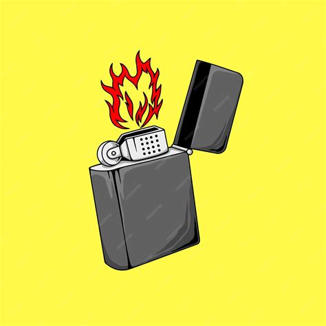 가스 라이터 그림 프리미엄 벡터