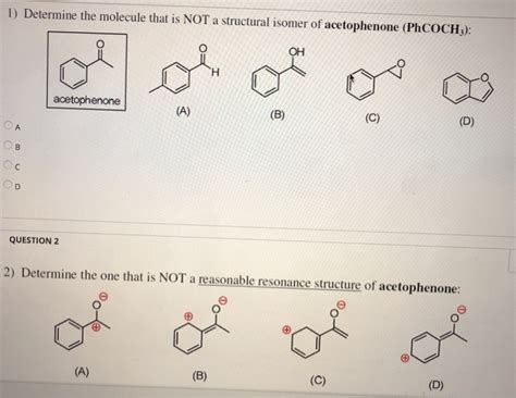 Acetophenone Resonance Structures