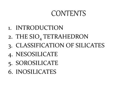 Silicate Structure And Its Classification Pptx Silicate Structure And Its Classification Pptx