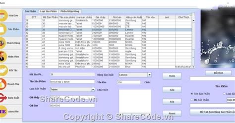 Source Code Qu N L B N H Ng Qu N L S N Ph M B Ng Java C Sql Nh