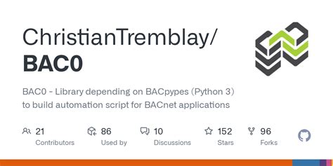 GitHub ChristianTremblay BAC BAC Library Depending On BACpypes Python To Build