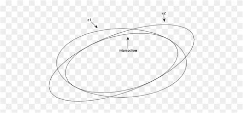 Illustration Of The Intersection Of Two Ellipses Line Art Free Transparent Png Clipart