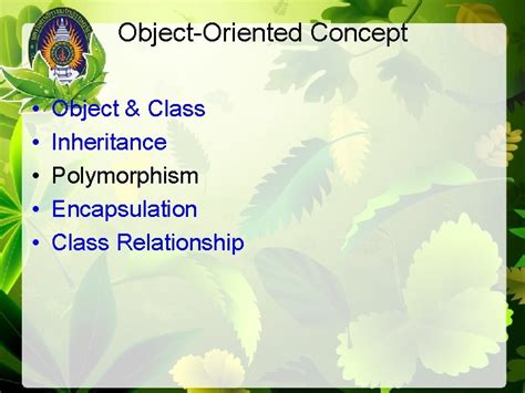 Objectoriented Software Design Objectoriented Concept Introduction To