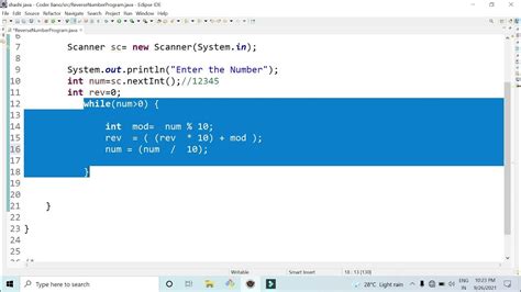how do you reverse a number in java program to reverse a number