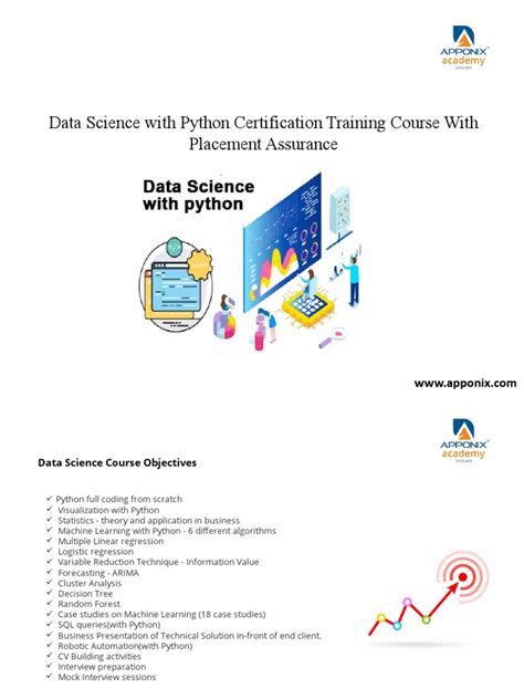 Data Science With Python Certification Training Course With Placement Assurance Pdf Computers