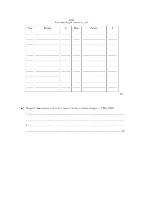 Control Accounts 2 Igcse Accounting Practice Questions Pdf
