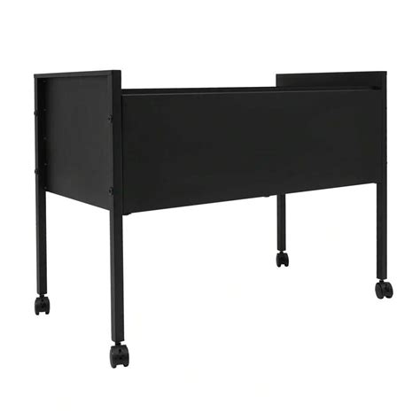 YUNRUX 80 42 5 60cm File Trolley Office Cart File Trolley With Wheels Black Rollable Filing