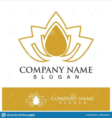 Lotus Flower Logo Design Vector Illustration Stock Vector Illustration Of Organic Natural