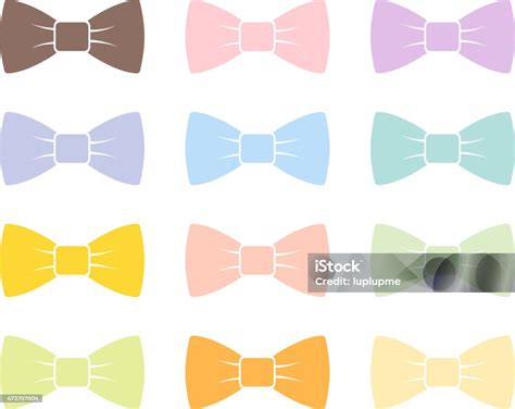 화려한 나비 넥타이 절연 Bowtie 액세서리 우아한 매듭 축 하 벌 벡터 일러스트 레이 션 나비 넥타이에 대한 스톡 벡터 아트