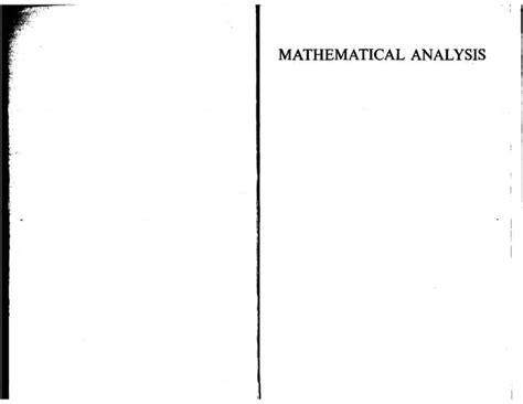 Apostol Mathematical Analysis Ppt
