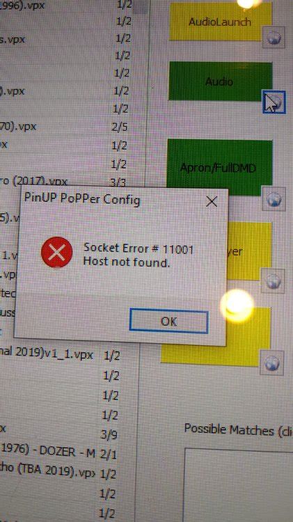 Pinup Popper Config Socket Error 11001 Vpu General Discussion