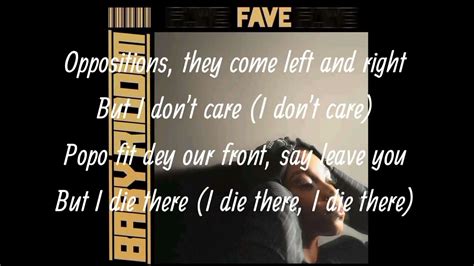 Fave Baby Riddim Lyrics Video Youtube