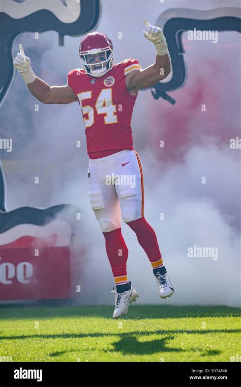 Kansas City Chiefs Linebacker Leo Chenal Comes Onto The Field During Introductions Before An Nfl