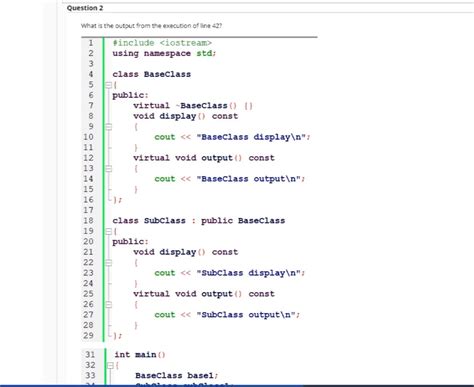 Solved Question What Is The Output From The Execution Of Chegg