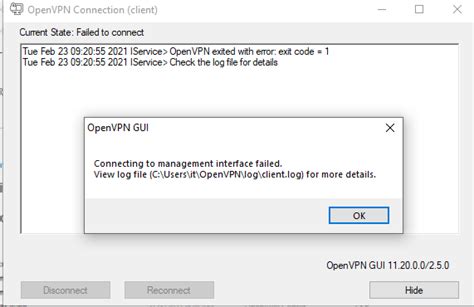 failed to import profile openvpn 6 by rdb001 networking