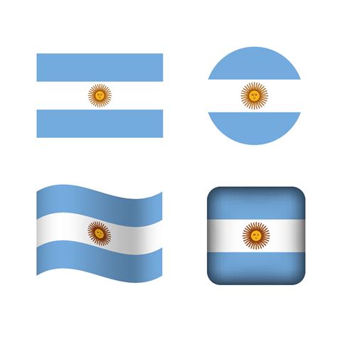 Vector Argentina National Flag Icons Set 33525432 Vector Art At Vecteezy