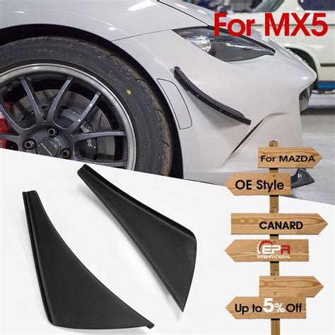 For Mazda Mx5 Miata Nd Frp Verus Style Front Bumper Canards Splitter