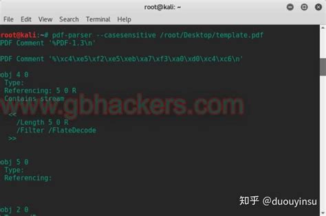 用pdf parser工具分析恶意pdf文件 知乎