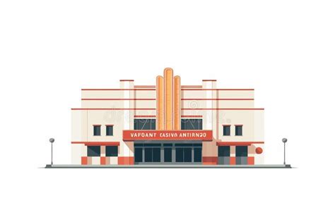 Cinema Building Vector Flat Minimalistic Isolated Vector Style