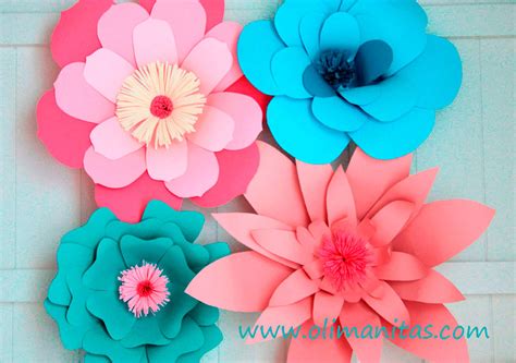 Flores De Papel Gigantes FÁciles De Hacer Olimanitas