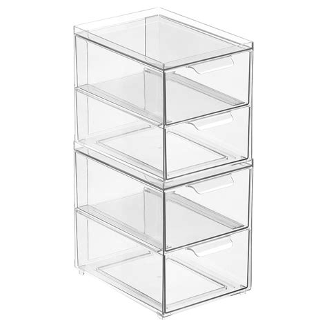 Mdesign Plastic Stackable Drawer Set Wayfair