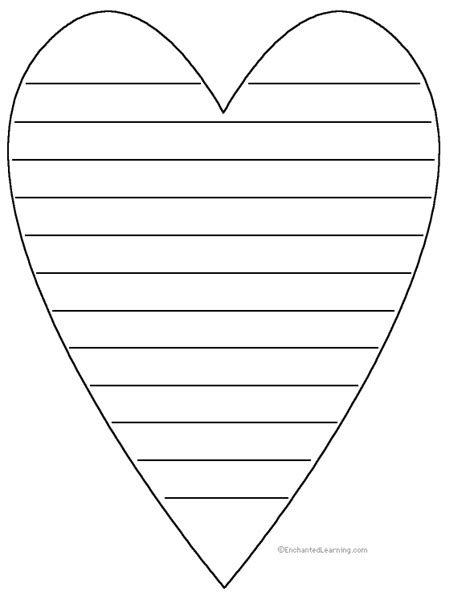 Heart Template With Lines