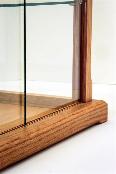 Handmade Oak Display Case With Glass For Collectibles Chameleon
