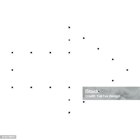 Arrow Shape Dotted Symbol Vector Icon For Creative Graphic Design Ui Element Stock Illustration