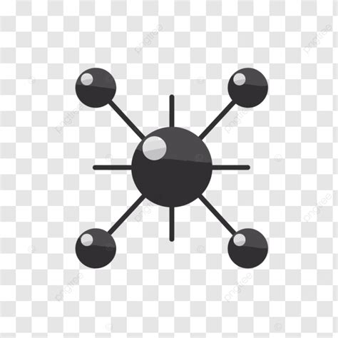 In The Style Of Social Network Analysis Vector A Simplistic Black Icon