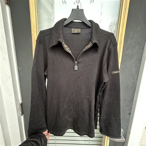 S Fendi Quarter Zip Fendi Depop