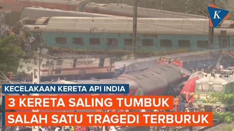 Korban Kecelakaan Kereta Api Di India Tembus 288 Orang