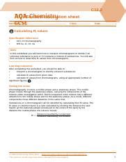 Rf Values Calculation Sheet Doc C Babe Calculation Sheet Name Class Date Calculating