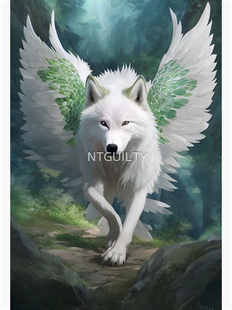 Wolf Angel Sticker For Sale By Ntguilty Redbubble