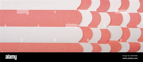 Abstract Wave Rectangle Curves Red And White Pattern Of Paper Cup