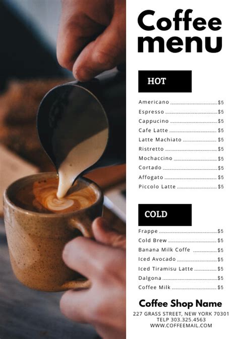 Coffee Menu Template Postermywall
