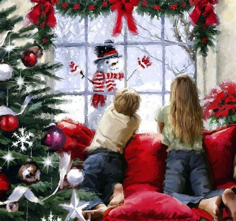 نقاشی کریسمس ساده و حرفه ای برای کودکان مینویسم