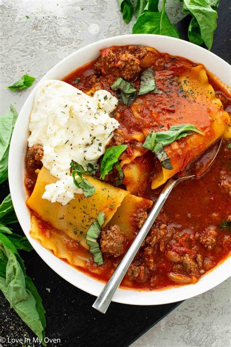 Beef Lasagna Soup Love In My Oven