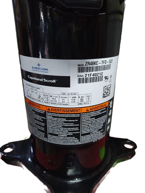 Copeland Scroll Compressor Capacity 3 5 Ton Model ZR48KC TFD 522 R22