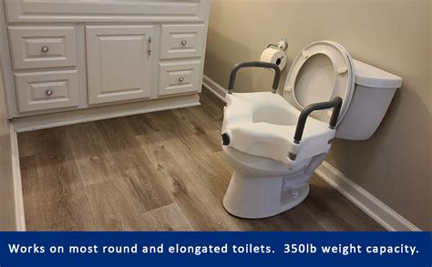 Probasics E Z Lock Raised Toilet Seat With Handles 45