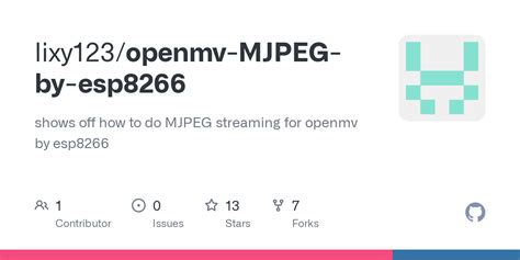 Github Lixy123openmv Mjpeg By Esp8266 Shows Off How To Do Mjpeg