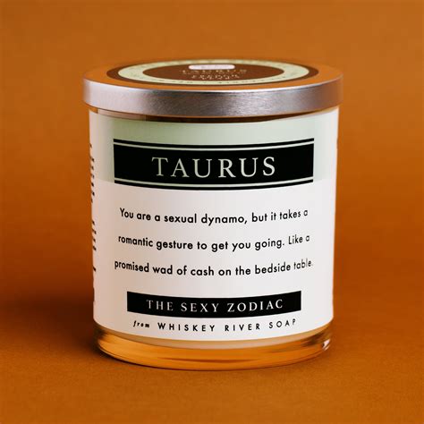 Taurus Sexy Zodiac Candle Whiskey River Soap Co