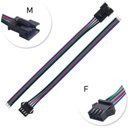 Professione Led Connettore Maschio Femmina 4 PIN Per SK9822 WS2801 RGB