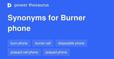 Burner Phone Synonyms 27 Similar Words And Phrases