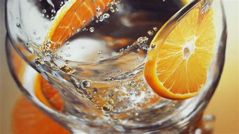 Ai Generated Illustration Of Orange Slices In The Glass Stock