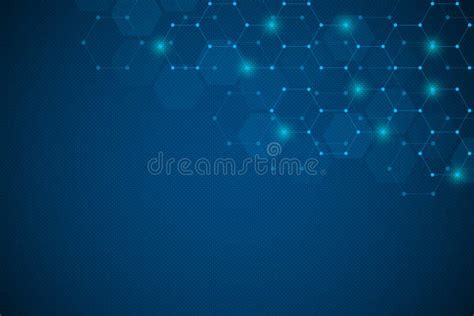 abstract science and technology concept from hexagonal elements